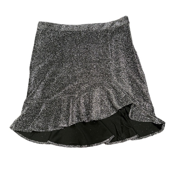 Michael Kors | Skirts | Nwt Michael Kors Womens Sparkle Metallic Skirt Size M Blacksilver | Poshmark